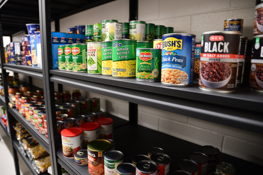Canned food items in the McGovern Mini Mart